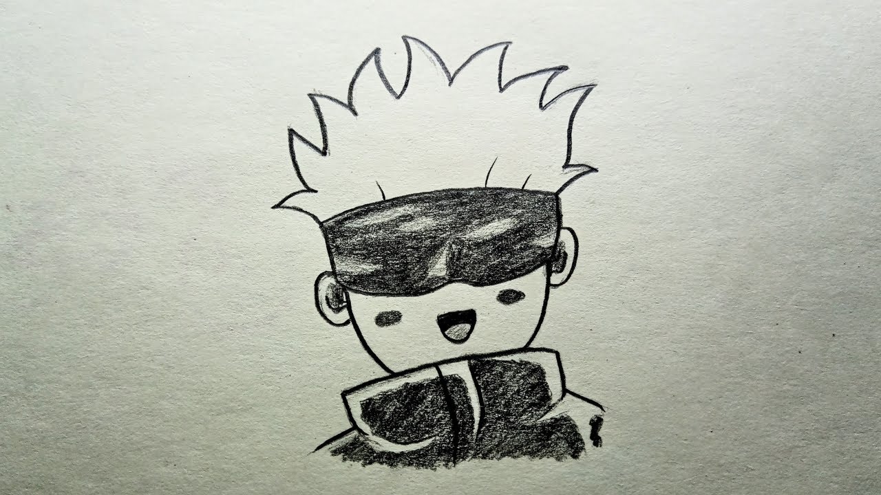 How to draw Cute Gojo - easy drawing for Beginners - YouTube