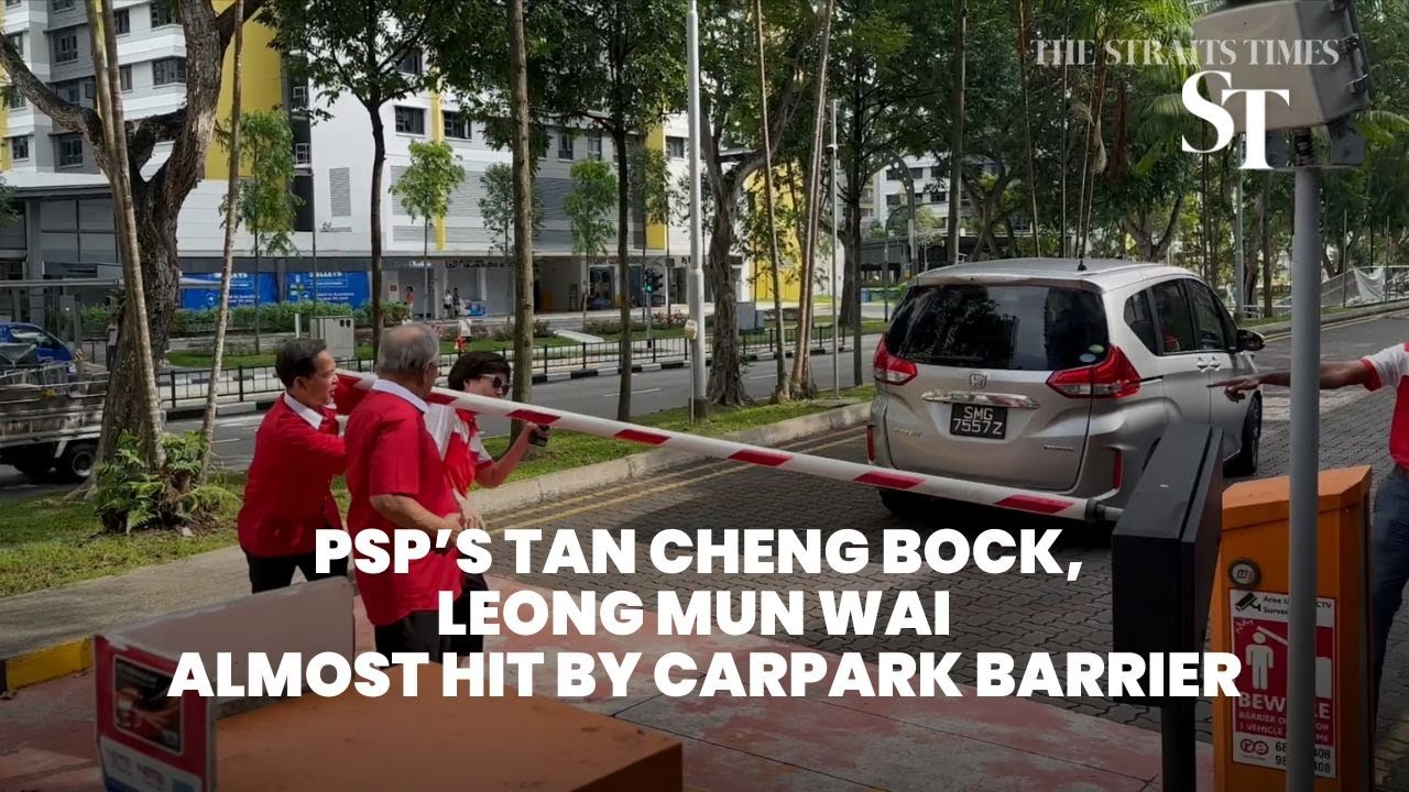PSP’s Tan Cheng Bock and Leong Mun Wai almost hit by carpark barrier ...