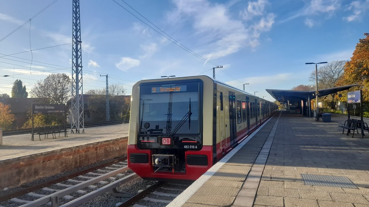 Mitfahrt in der S45 von Flughafen BER T1-2 bis Berlin Tempelhof in der ...