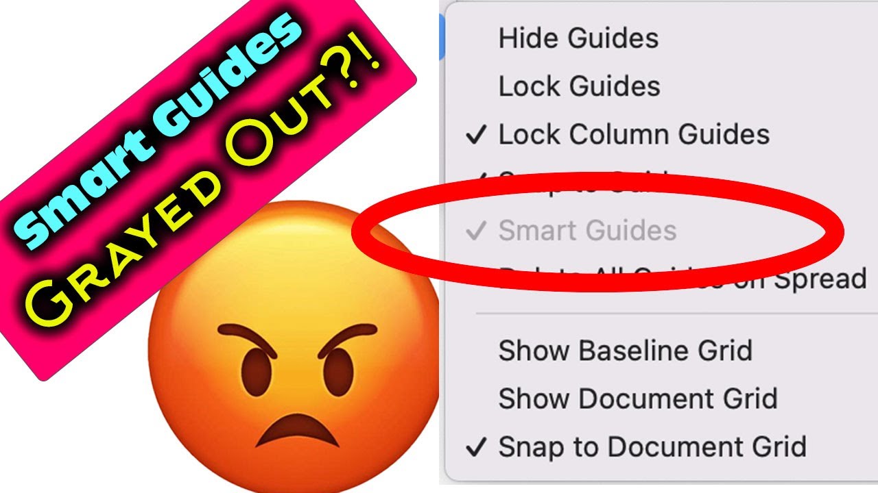 Indesign CC Smart Guides Grayed Out Greyed Out EASY Fix YouTube Indesign CC Smart Guides Grayed Out Greyed Out EASY Fix YouTube
