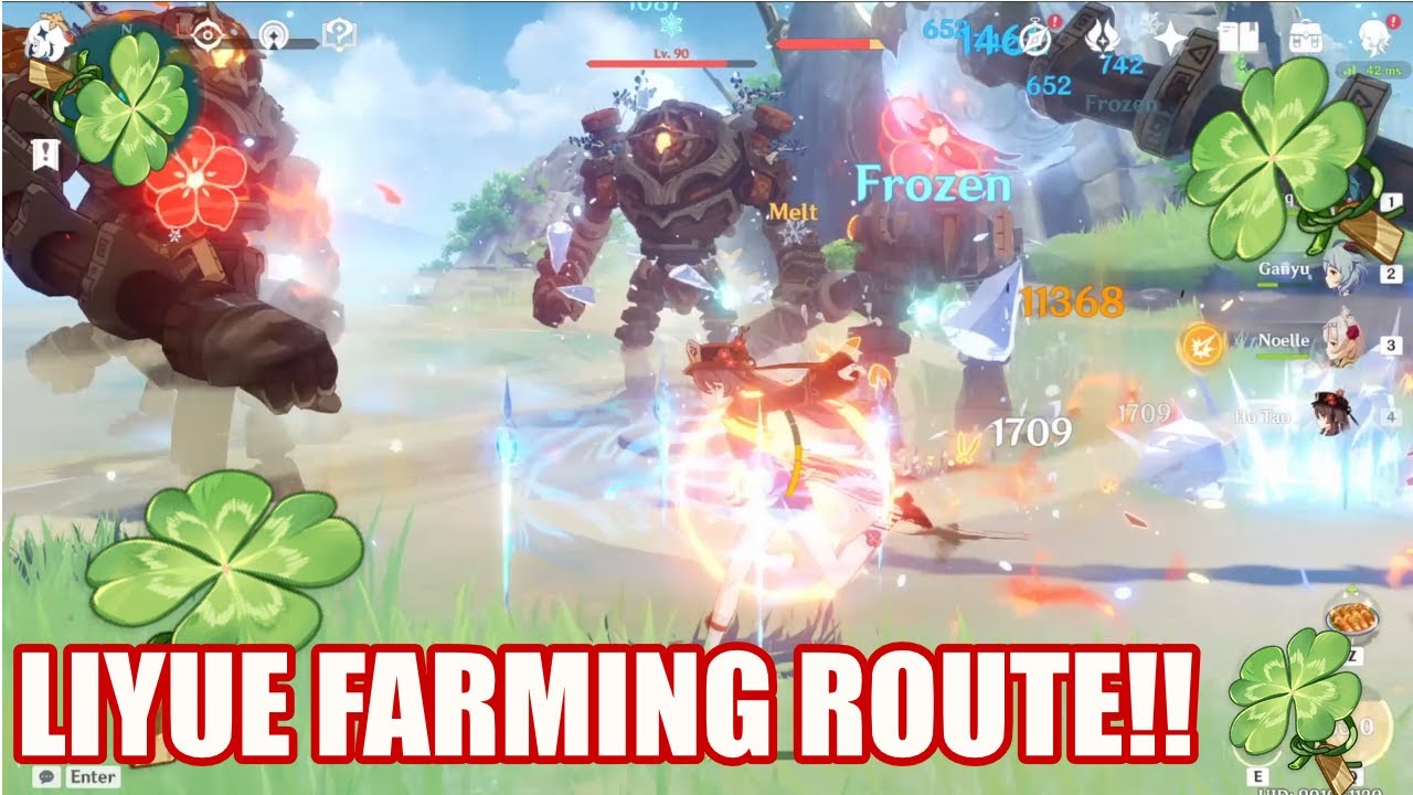 My ELITE FARMING ROUTE in Liyue! - YouTube