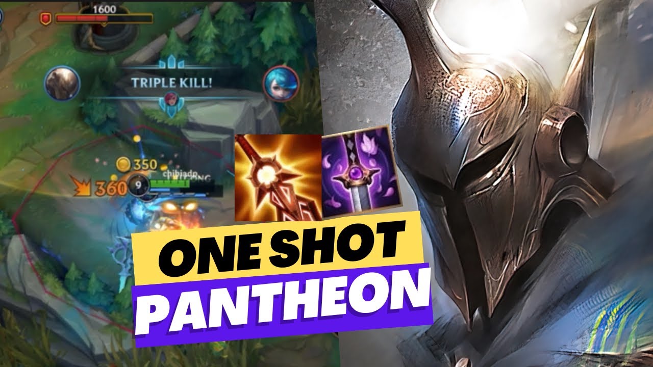 ONE SHOT PANTHEON WILD RIFT BUILD FULL AD - INSANE DAMAGE ! - YouTube