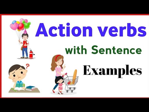 Action verbs sentence, english grammar, daily use sentences, sweet ...