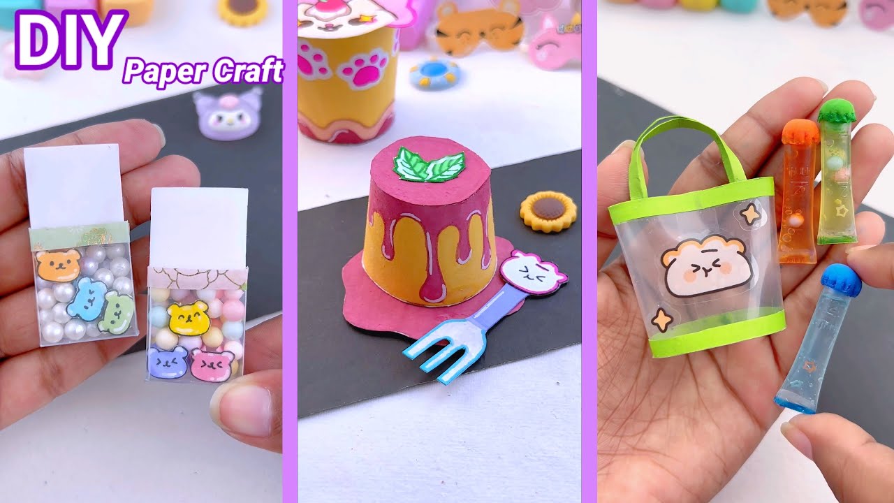 DIY Miniature Crafts Idea / Easy Craft Ideas / school hacks / paper ...