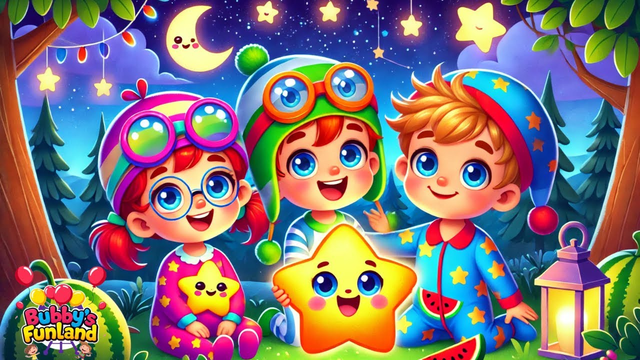 Twinkle Twinkle Little Star 🌙 | 3D 🌈 Animated Nursery Rhyme for Kids 🛌👧 ...