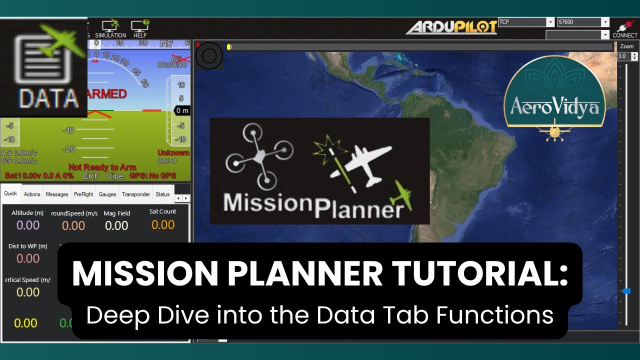 Mission Planner Tutorial: Deep Dive into the Data Tab Functions - YouTube