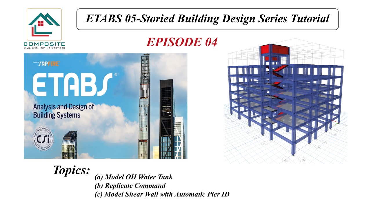 Water tank modeling in ETABS EP 04 - YouTube