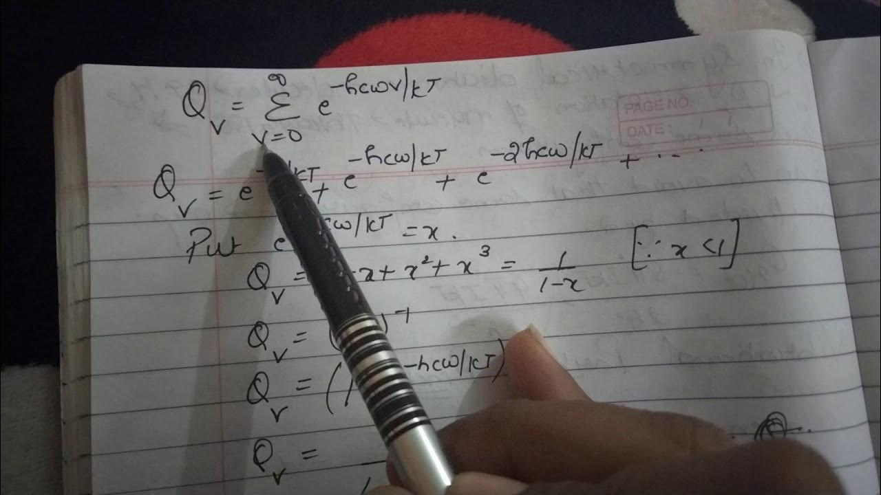 vibrational partition function(2) - YouTube