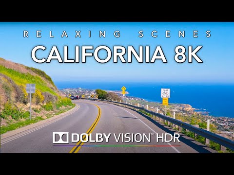 Driving California 8K Dolby Vision HDR - Palos Verdes to Dana Point