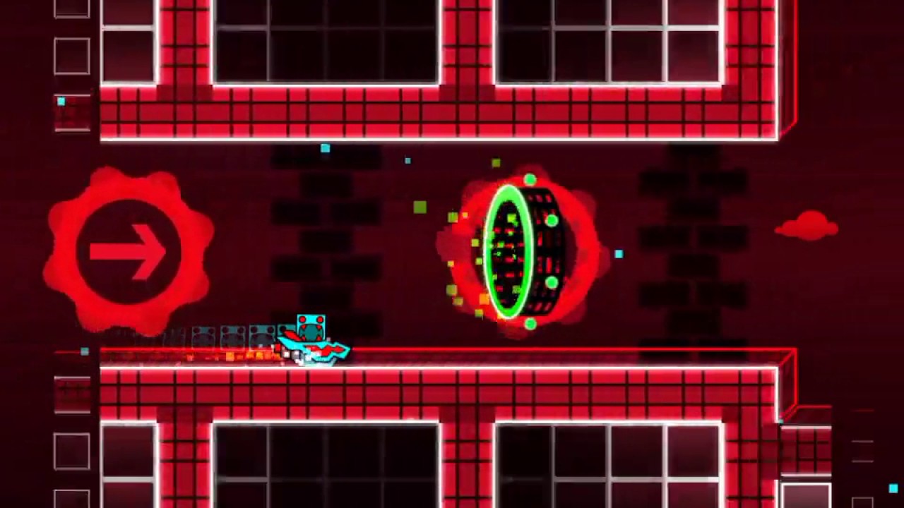 Completed geometry dash level 1 - YouTube