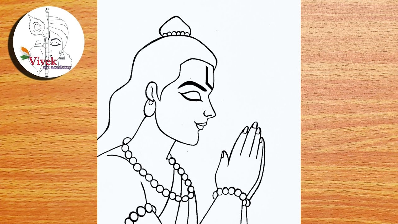 How to Draw Shree Ram | Easy Drawing | Dussehra 2024 Drawing Tutorial ...