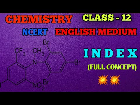 CLASS- 12 CHEMISTRY NCERT BOOK INDEX ENGLISH MEDIUM - YouTube