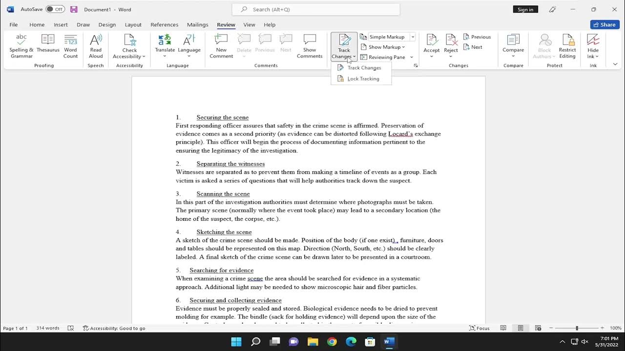 How to Track Changes and Show Markup in Microsoft Word [Tutorial] - YouTube