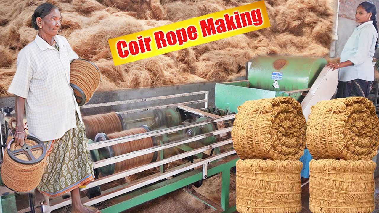 Coconut Coir Manufacturing Journey ROPE business / Small Scale Industry ...