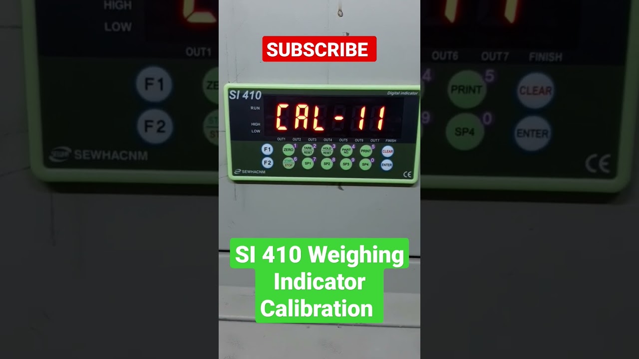SI 410 Weighing Indicator Calibration Complete. - YouTube