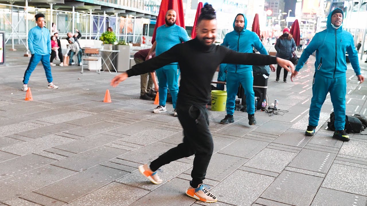 Spending 24 hours with break dancers in Times Square NYC - YouTube