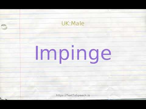 How to pronounce impinge - YouTube