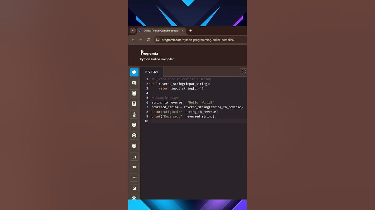🔁 Reverse Strings With Python Algorithmic Coding Fun Coding 🐍 Algorithm Coding