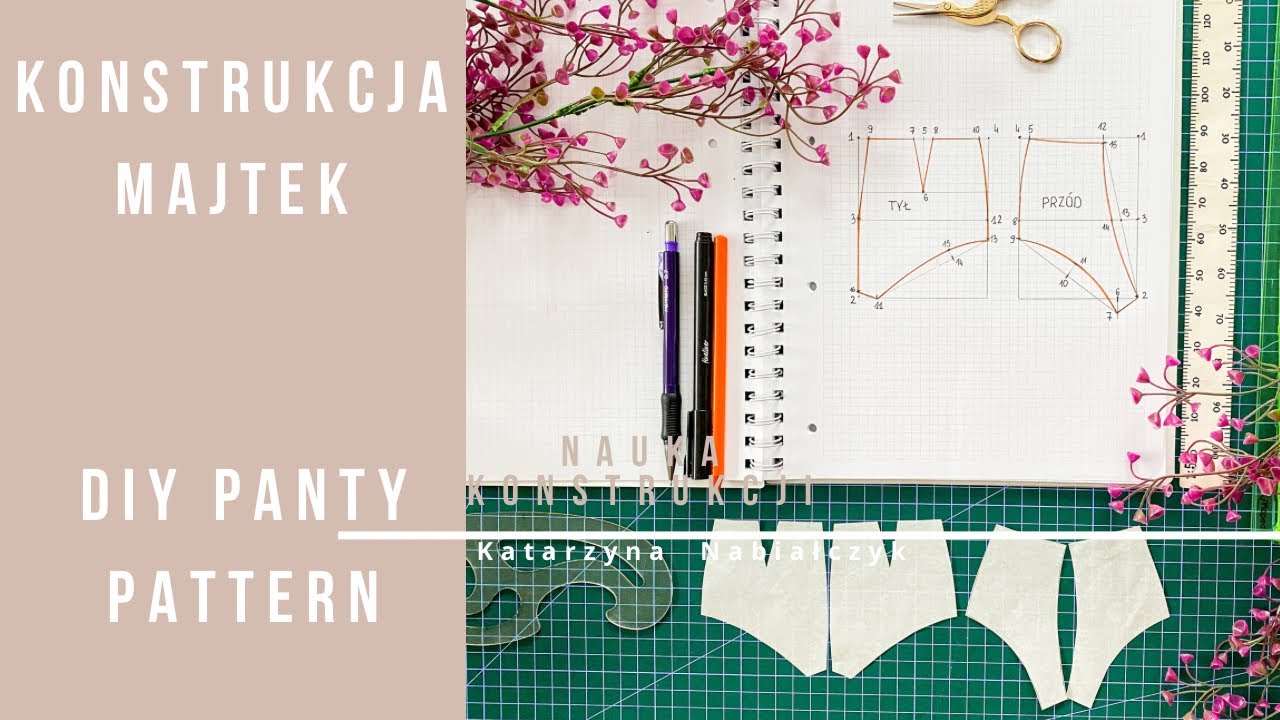 Konstrukcja majtek podstawowych damskich I Bielizna I DIY Panty Pattern ...