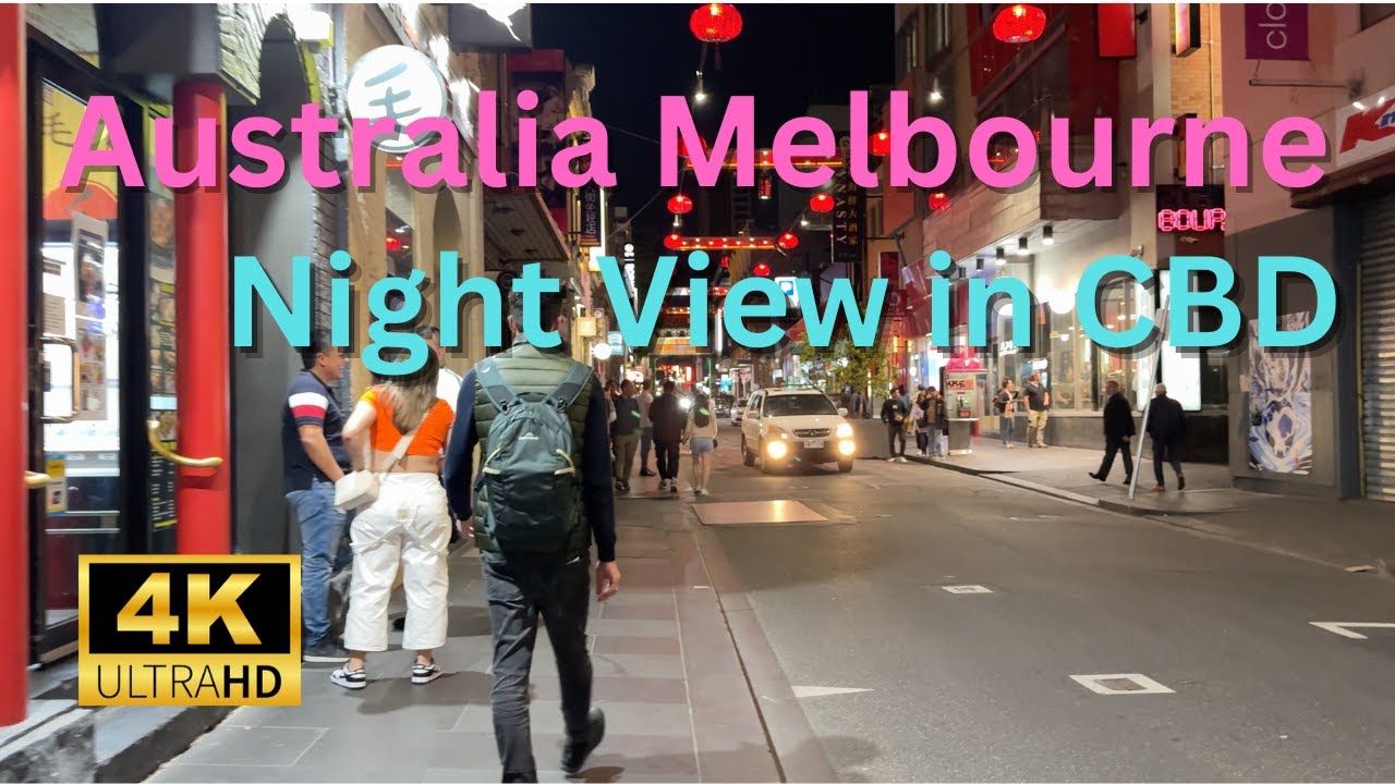 【4K Walk】Walking in Melbourne CBD at Beautiful Night in Australia 2023 ...