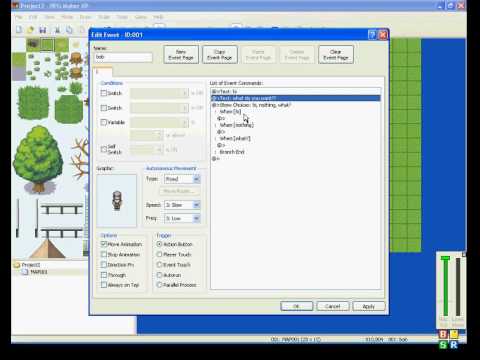 Rpg Maker XP Event Command Tutorial: label and jump to label - YouTube