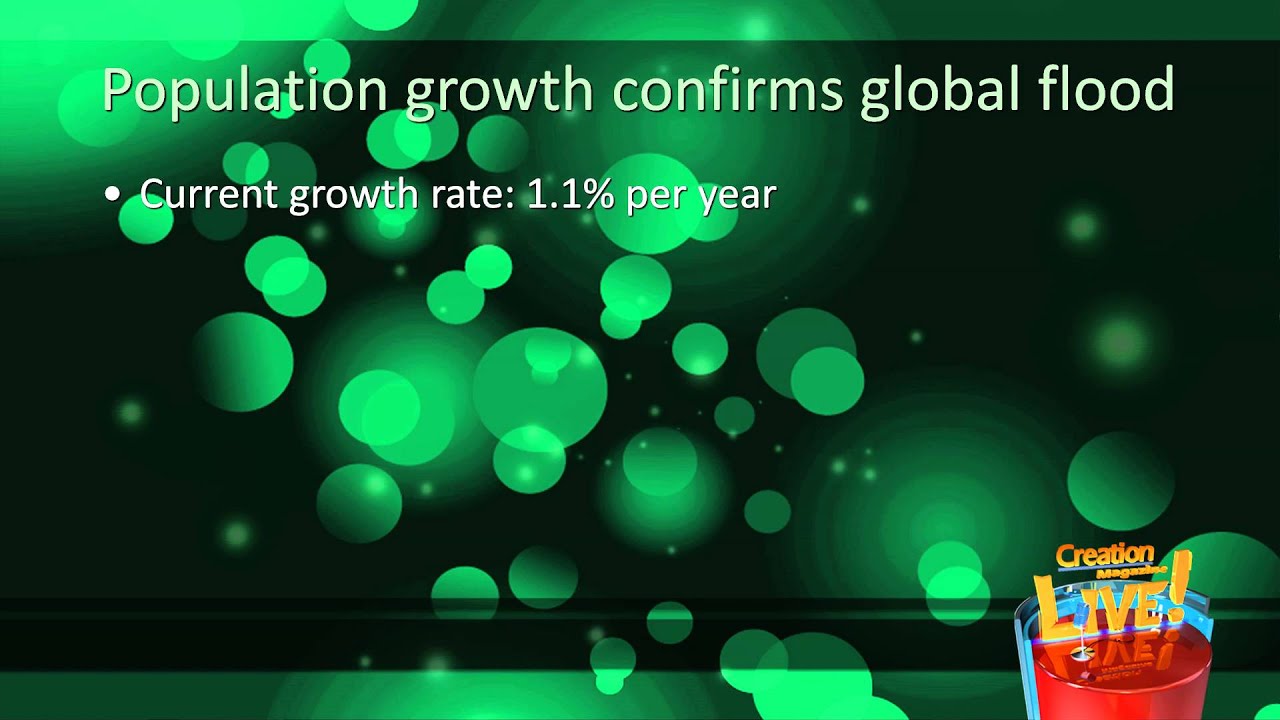 Population growth supports biblical account of the flood (Creation ...