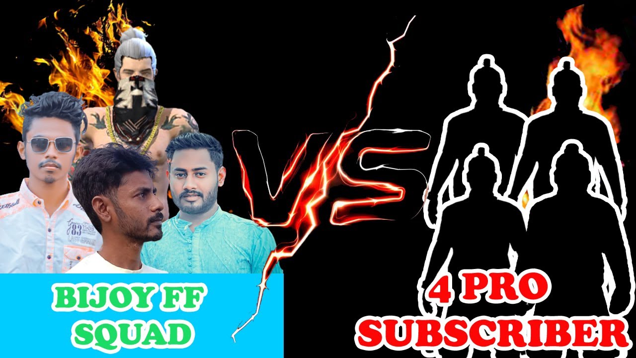 Custom Challenge || BIJOY FF SQUAD VS 4PRO SUBSCRIBER GAMEPLAY #6 ...