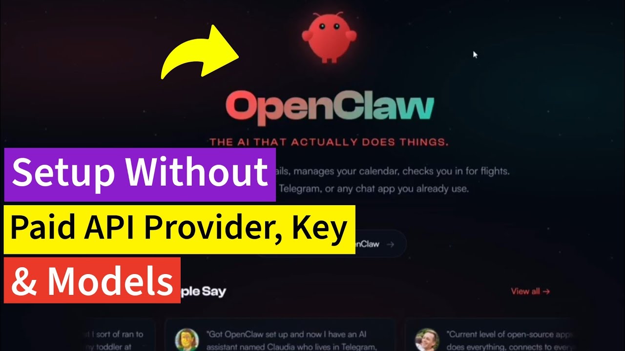 OpenClaw | How to Setup Without Paid API Key, API Providers & Models ...