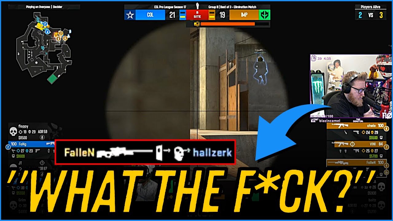 STREAMER GRINGO REAGINDO AO TIRO ABSURDO DO FALLEN! - YouTube