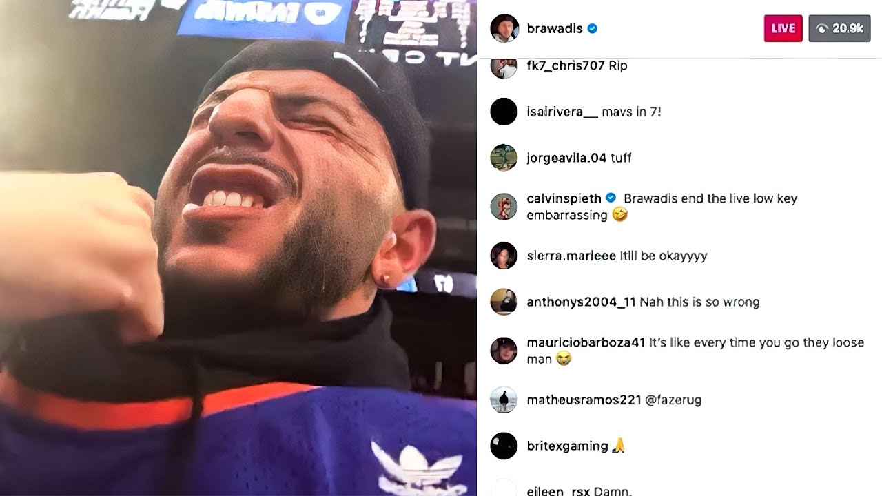 Brawadis FULL IG Live After SUNS Lose to Mavericks! - YouTube
