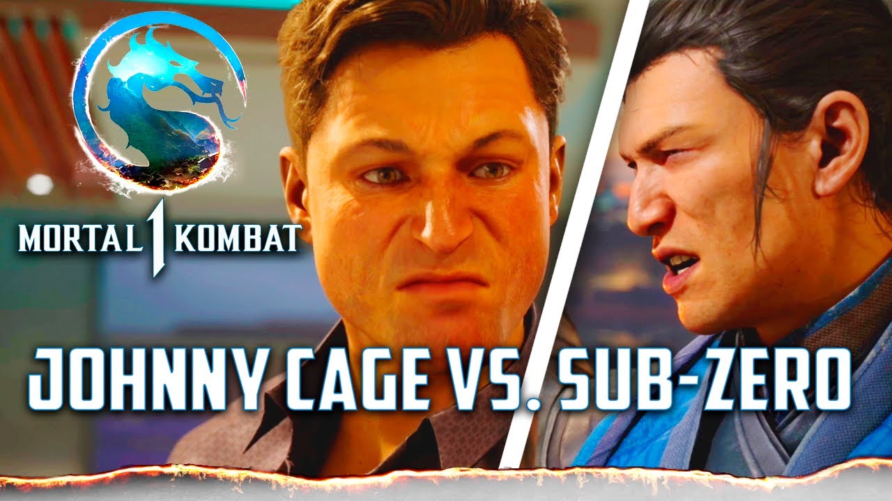 Johnny Cage VS. Sub Zero no MORTAL KOMBAT 1 - YouTube