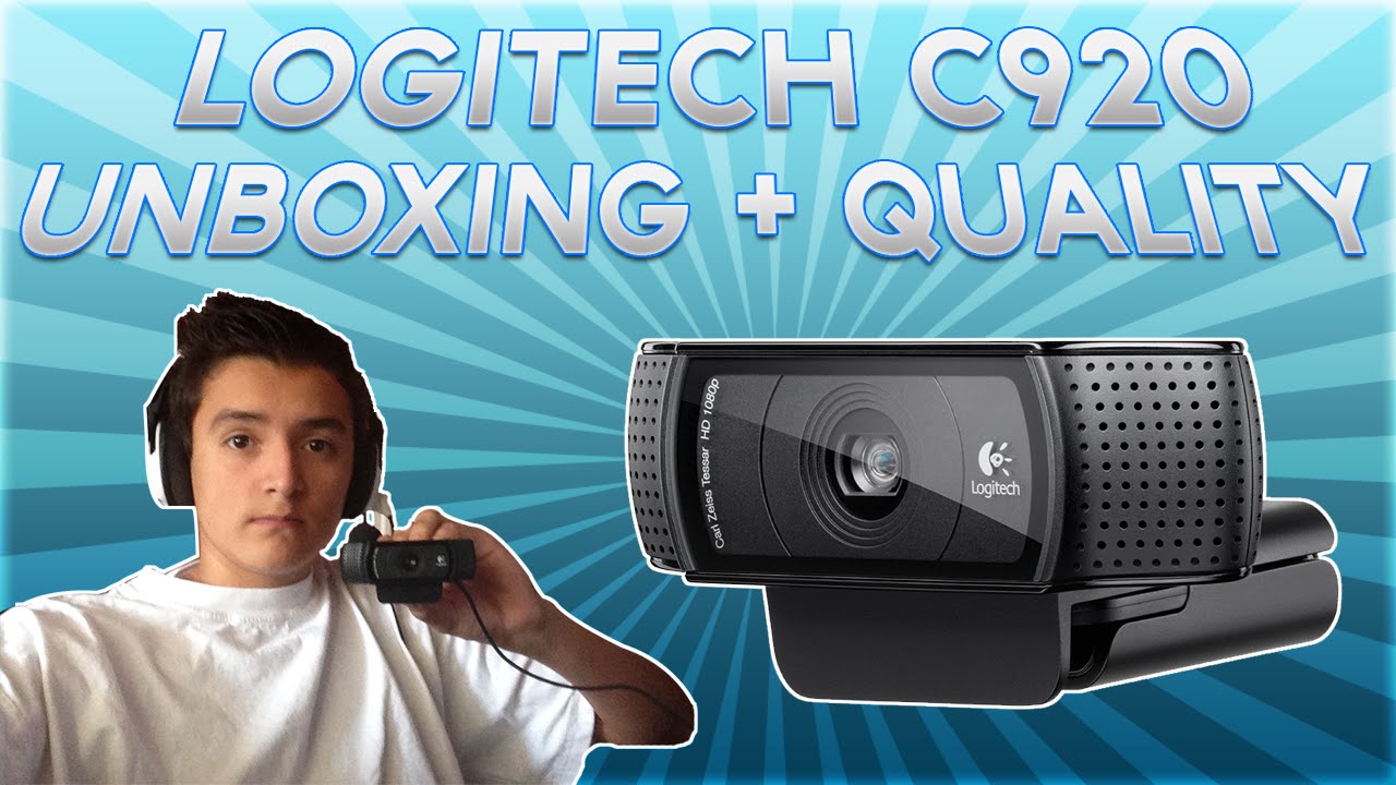 LOGITECH C920 HD PRO WEBCAM UNBOXING + QUALITY TEST! - YouTube