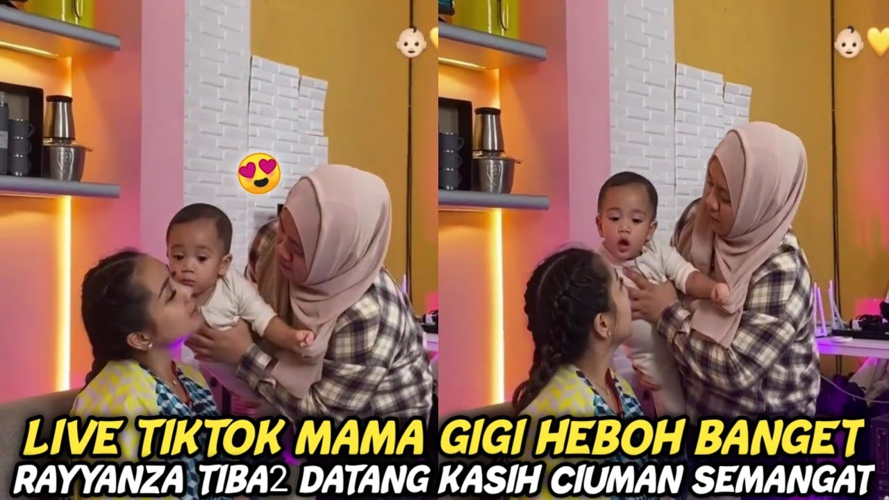 1 STUDIO SUPER HEBOH KEDATANGAN RAYYANZA TIBA2 NYIUM MAMA GIGI LAGI LIVE TIKTOK‼😍🥰LGSG NYOSOR ...