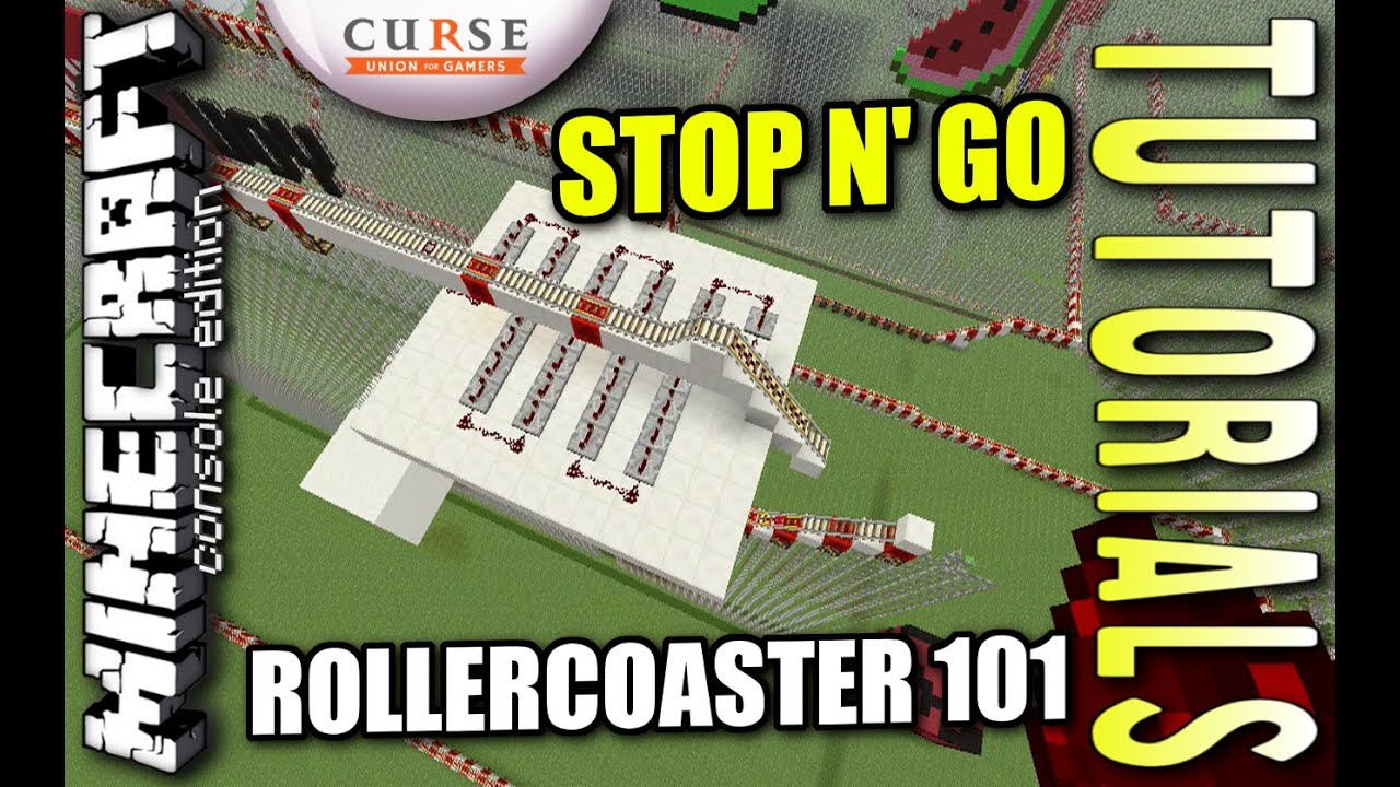 MINECRAFT - PS4 -MINECART STOP N GO - ROLLERCOASTER 101 - HOW TO ...