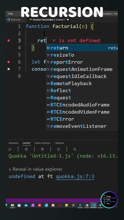 Javascript Recursive Function Shorts Javascript Youtube