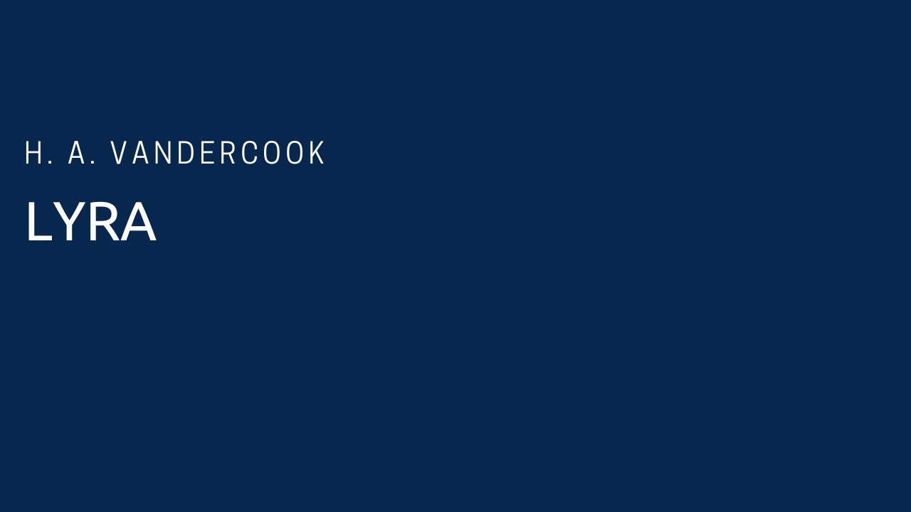 H. A. Vandercook - Lyra (piano accompaniment) - YouTube