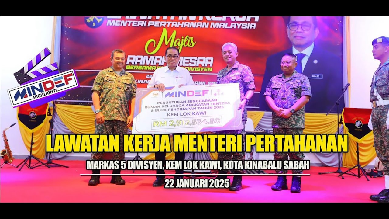 HIGHLIGHTS LAWATAN KERJA MENTERI PERTAHANAN KE MARKAS 5 DIVISYEN, KEM ...