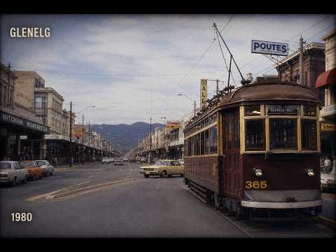 Life in Glenelg, Australia in 1980 (Trams, Shops & Street Scenes)