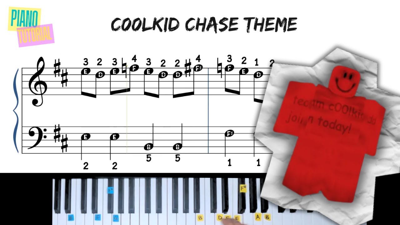 Sheet Music - FORSAKEN c00lkidd Chase Theme - Easy Piano Roblox # ...