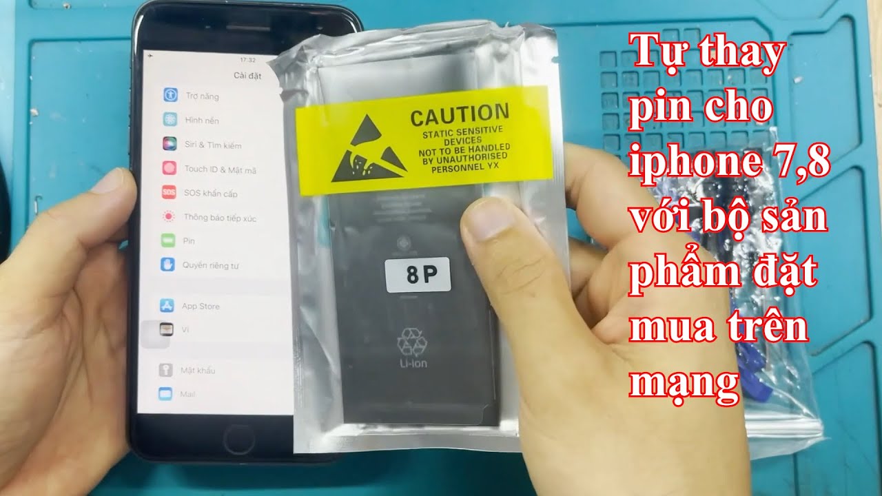 cách tự thay pin iphone 7, 7plus, 8, 8plus với bộ sản phẩm mua online ...