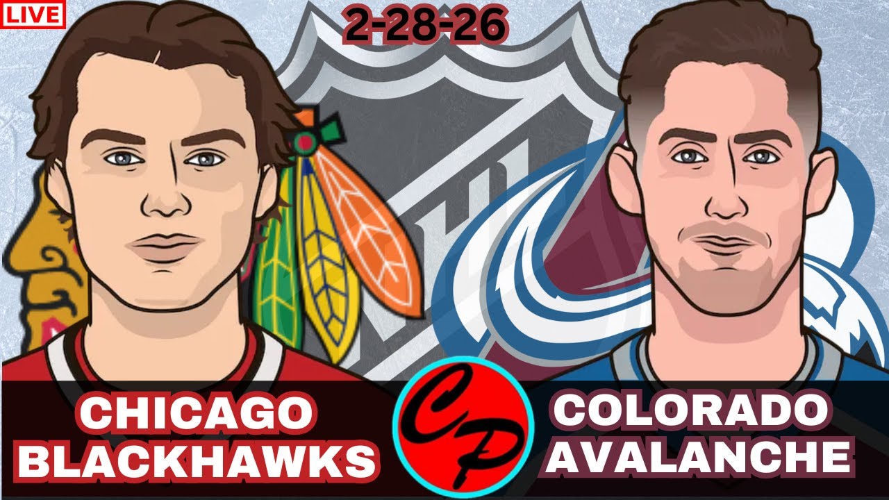 CHICAGO BLACKHAWKS COLORADO AVALANCHE NHL HOCKEY LIVE GAME CAST & AUDIO ...