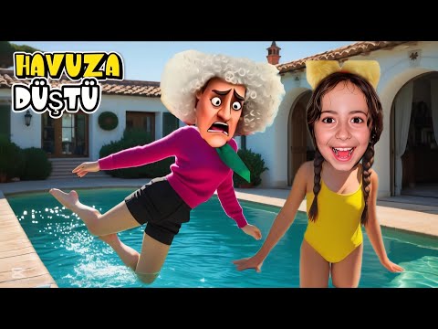 ESMA SCARY TEACHER KIZGIN ÖĞRETMENİ HAVUZA ATTI !! 