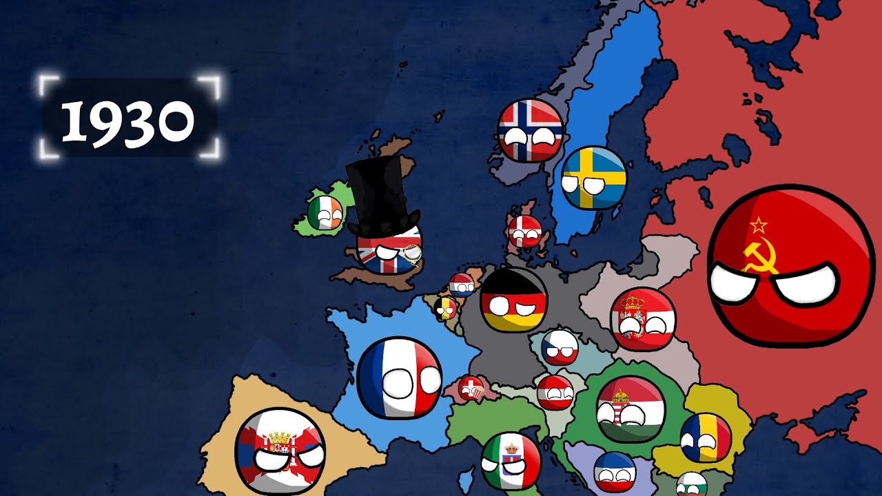 Alternative History of Europe (1900-2021) Countryballs - YouTube