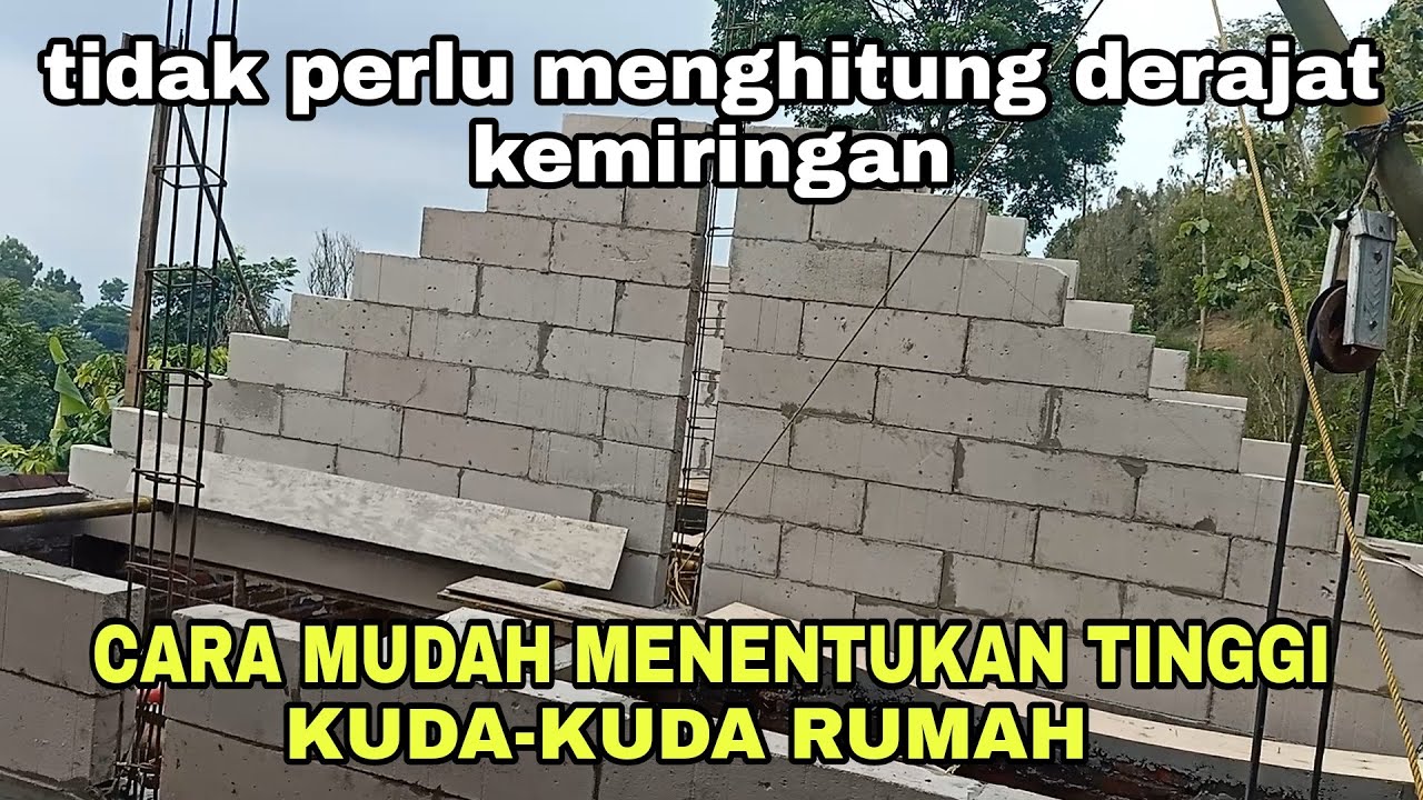 CARA/RUMUS MENCARI TINGGI KUDA-KUDA RUMAH oleh tukang kampungan - YouTube