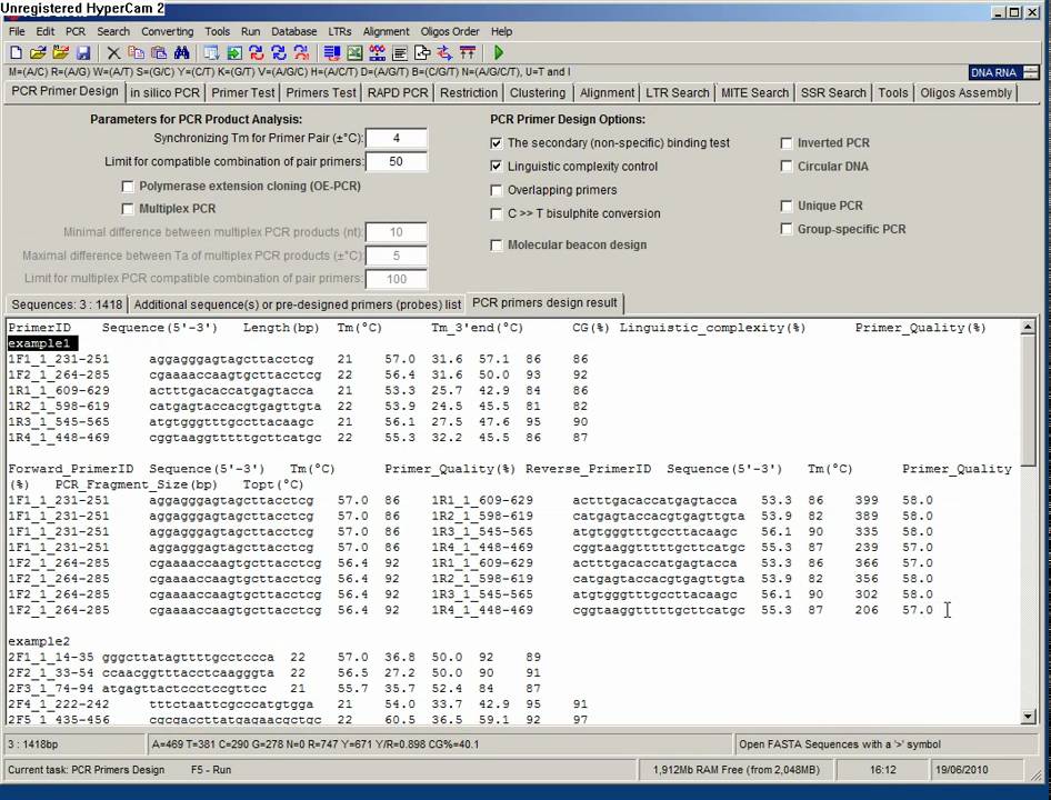 FastPCR running PCR - YouTube