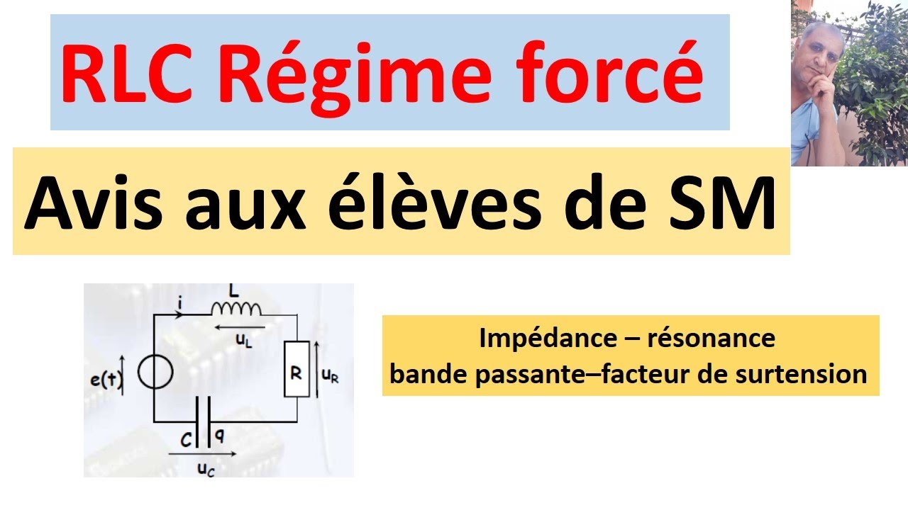 RLC régime forcé : résumé et exercices - YouTube