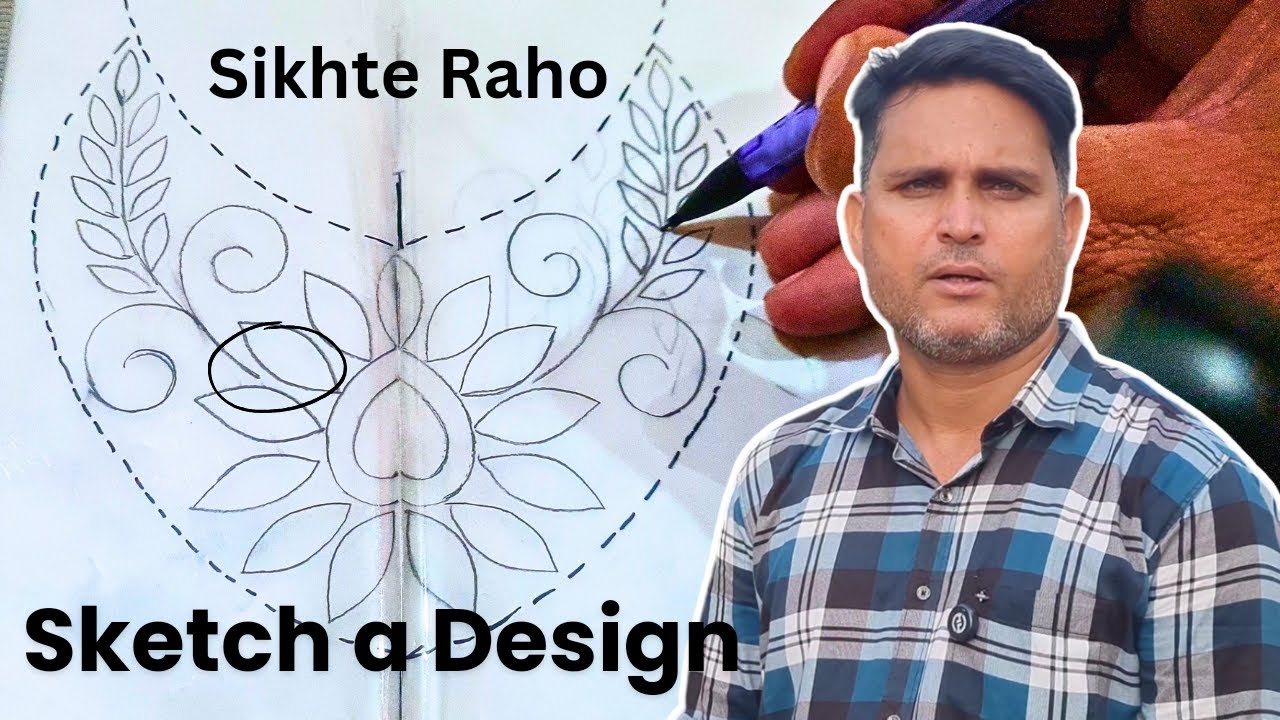 Sketch a Design || Aari Work || Sikhte Raho || Aari Work For Beginners ...
