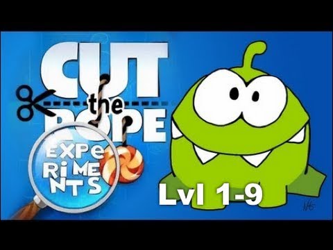 Cut the Rope experiments 1-9 *3-STARS*