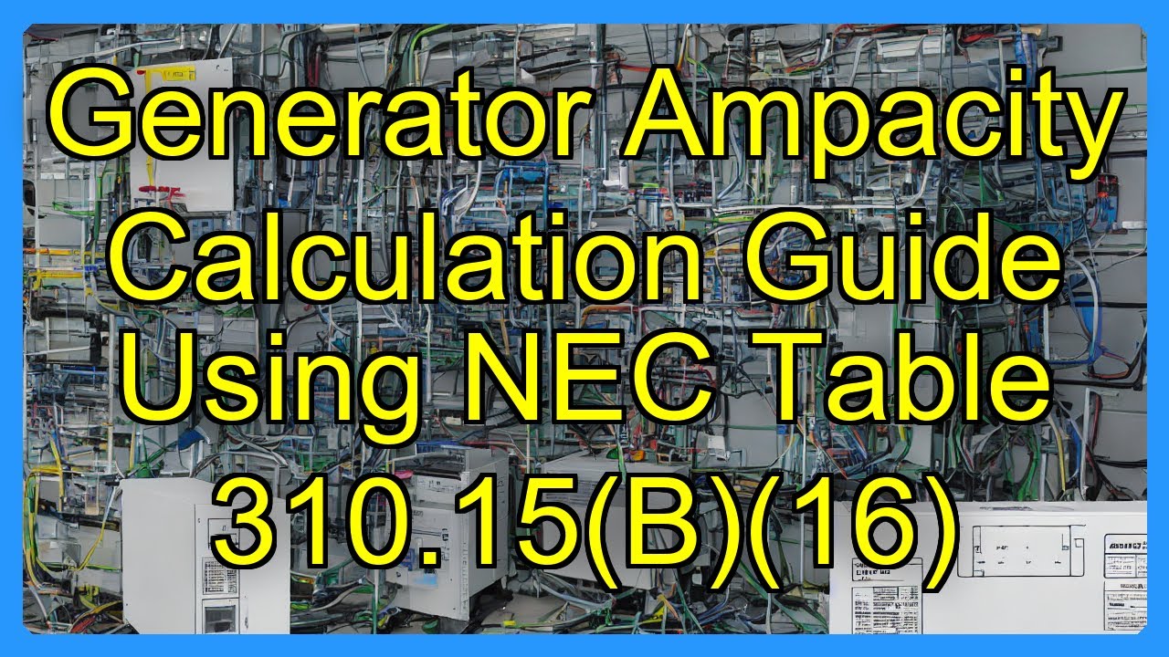 Generator Ampacity Calculation Guide Using NEC Table 310.15(B)(16 ...