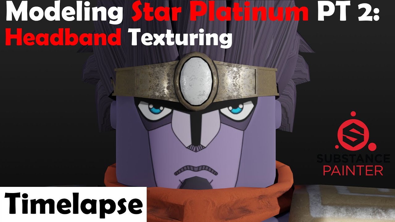 Substance Painter Timelapse - Roblox Star Platinum PT 2: Texturing the ...